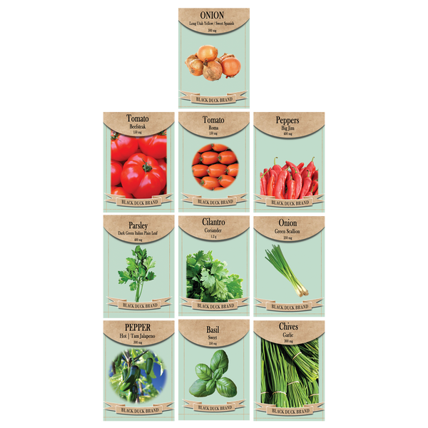 Set of Complimentary Vegetable Seeds to Start a Cohesive and Tasty Gar ...