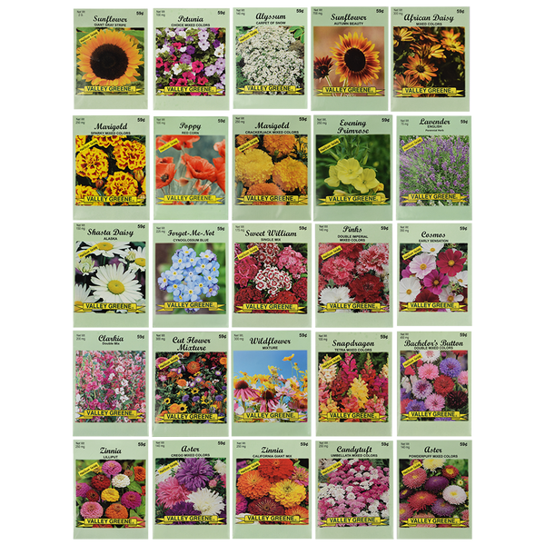 2026 Set of 1000 Assorted Valley Green Flower Seed Packets! Flower See ...